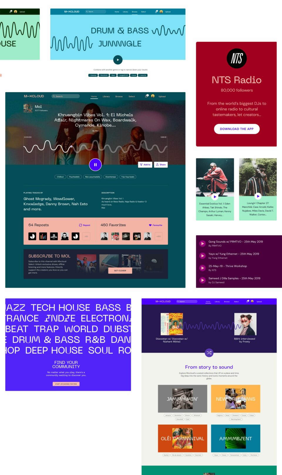 Mixcloud branding – Work | Output