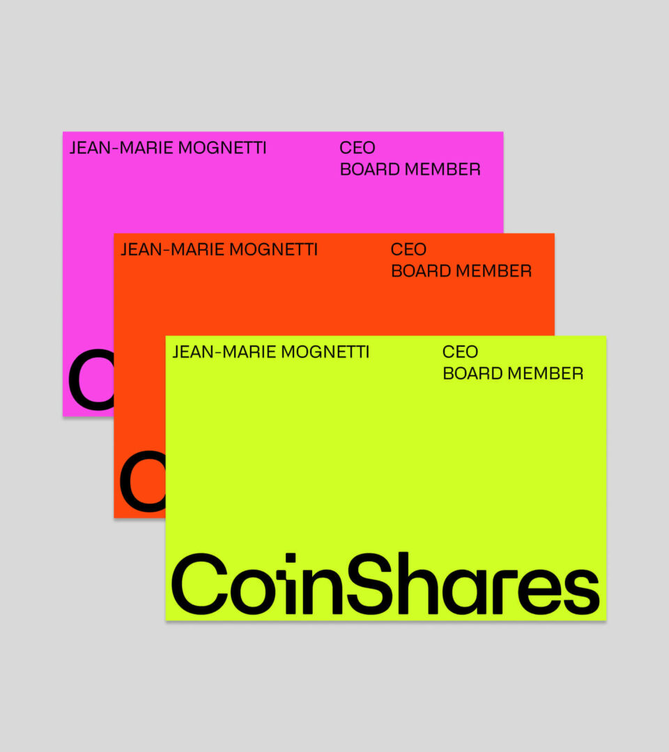 CoinShares branding – Work | Output