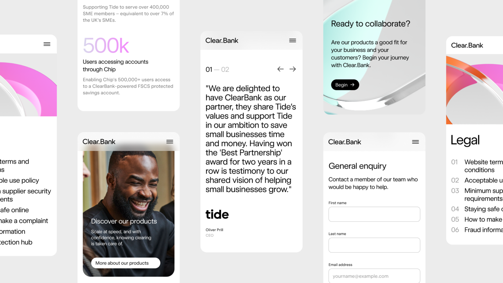ClearBank branding – Work | Output