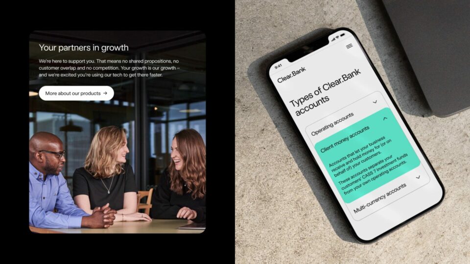ClearBank branding – Work | Output